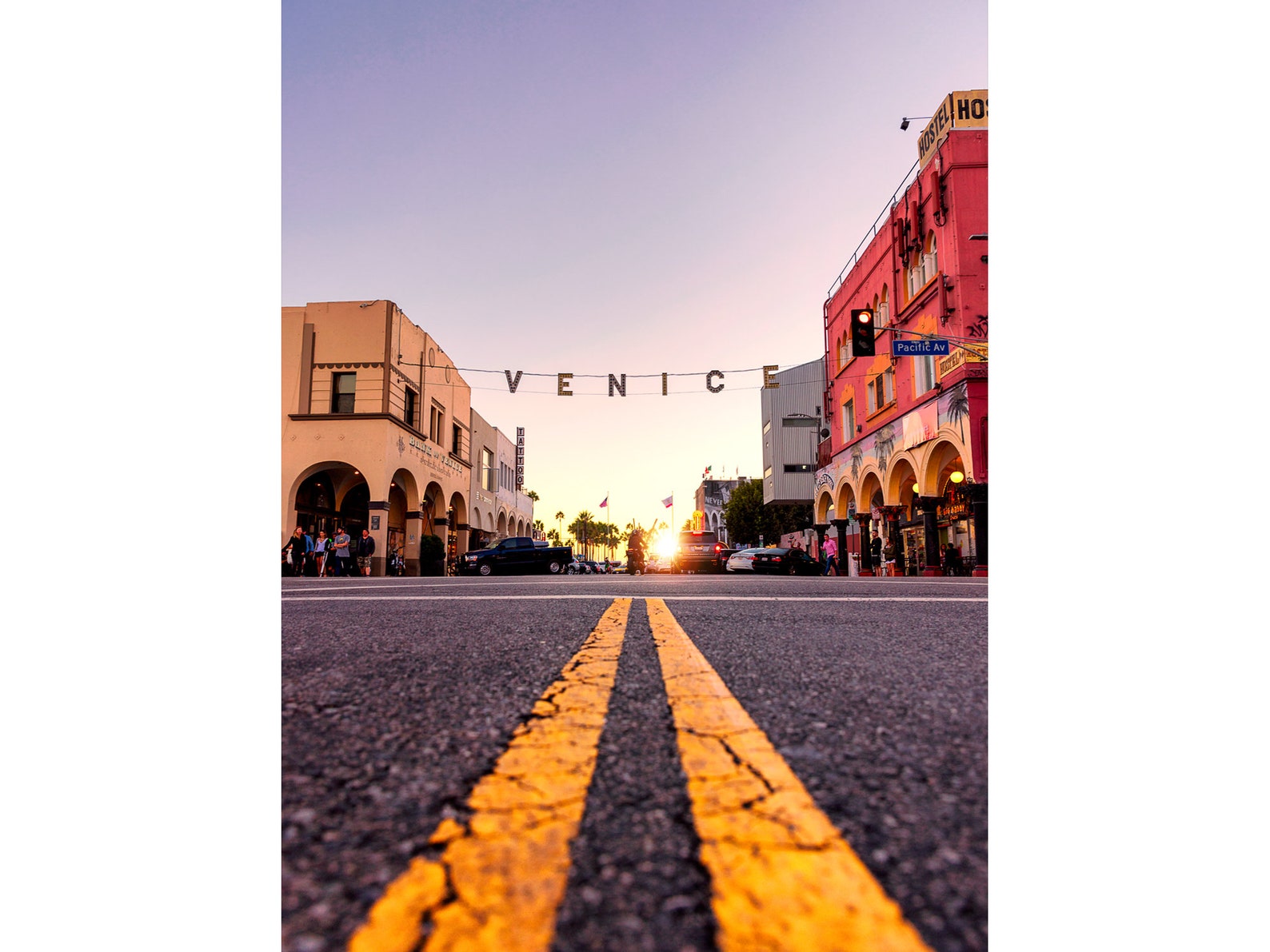 Venice Beach Sign Poster Los Angeles Sunset California Usa - Etsy