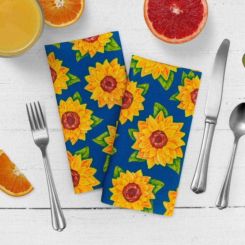 Sunflower Luncheon Napkins - Etsy