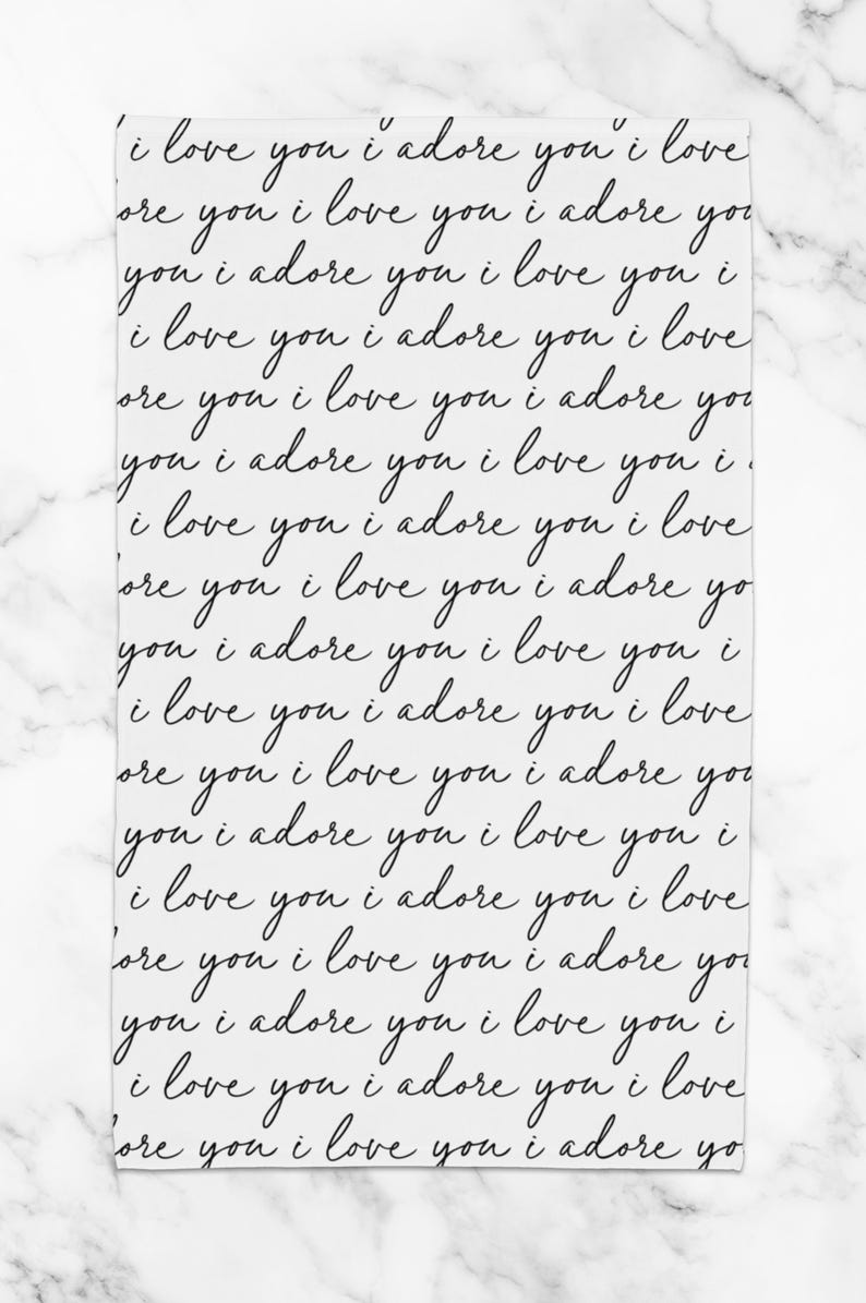 Love Letter Hand Towel: Love Note Kitchen Decor, Gift for Loved One - Etsy