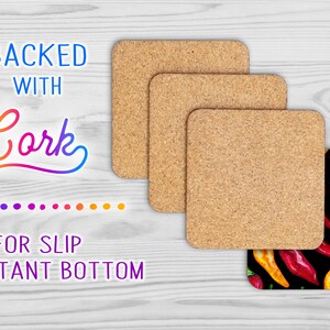 Chili Pepper Coaster Set - Set of 4 - Set of 6 - Chili Pepper Print ...