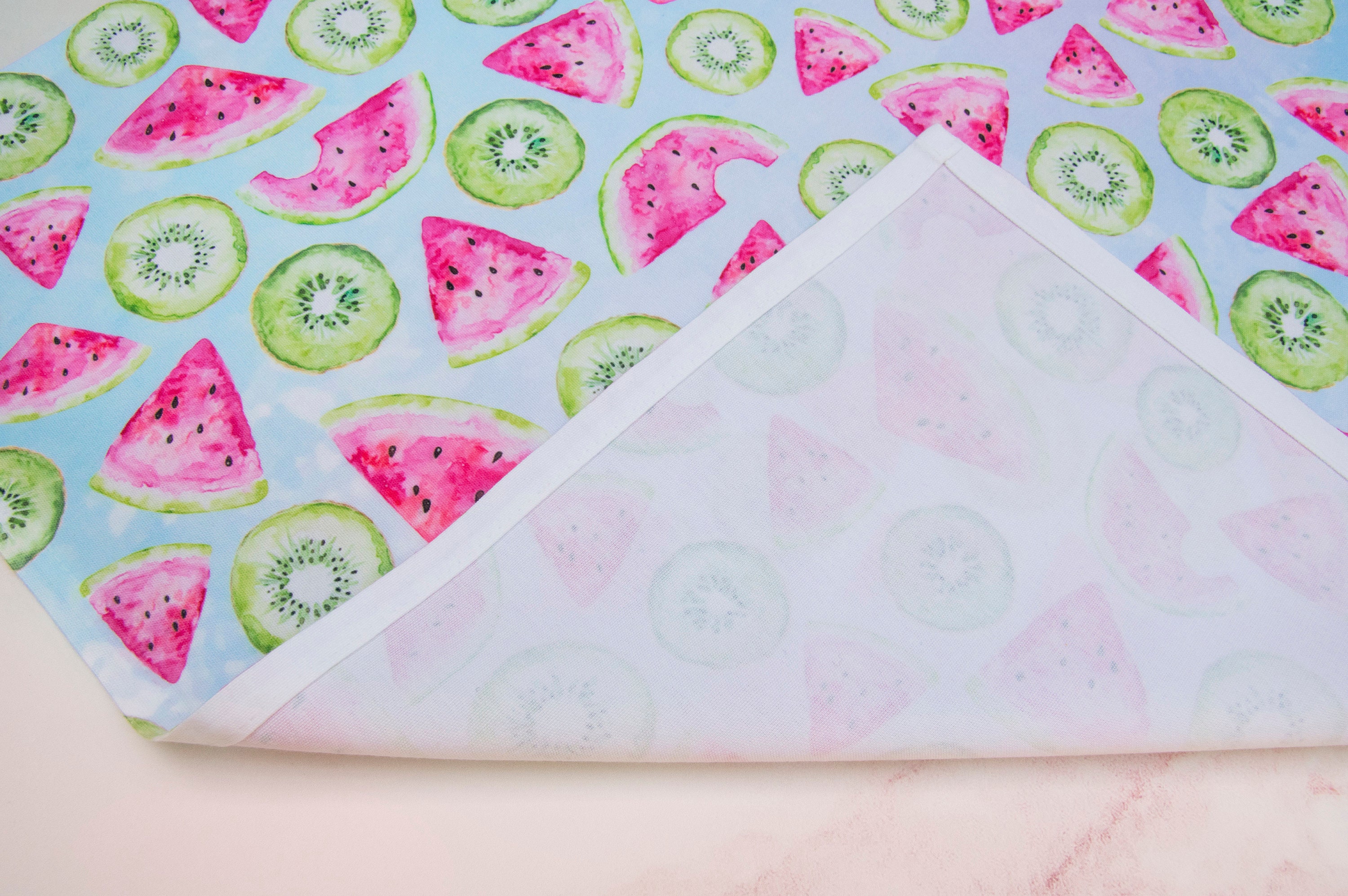 Watermelon and Kiwi Cloth Napkins Set of 4 or 6 Reusable | Etsy