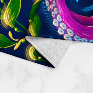 Colorful Octopus Kitchen Towel - Deep Sea Creature Tea Towel - Under ...