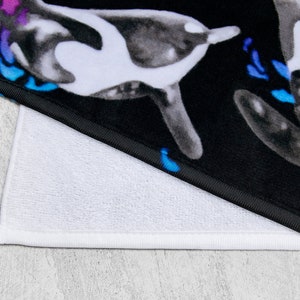Swimming Orca Dish Towel - Killer Whale Kitchen Towel - Ocean Life ...