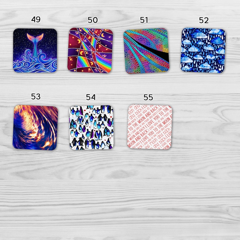 Choose Your Own Coaster Set Sea Life Coaster Set Colorful - Etsy