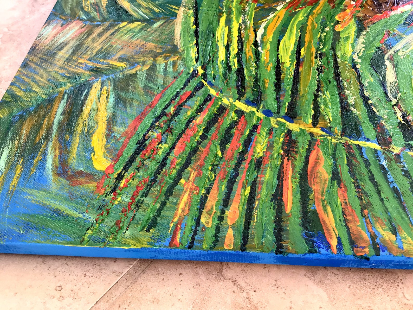 Palm Tree Original Painting Tropical Art Florida Tree Giclee - Etsy