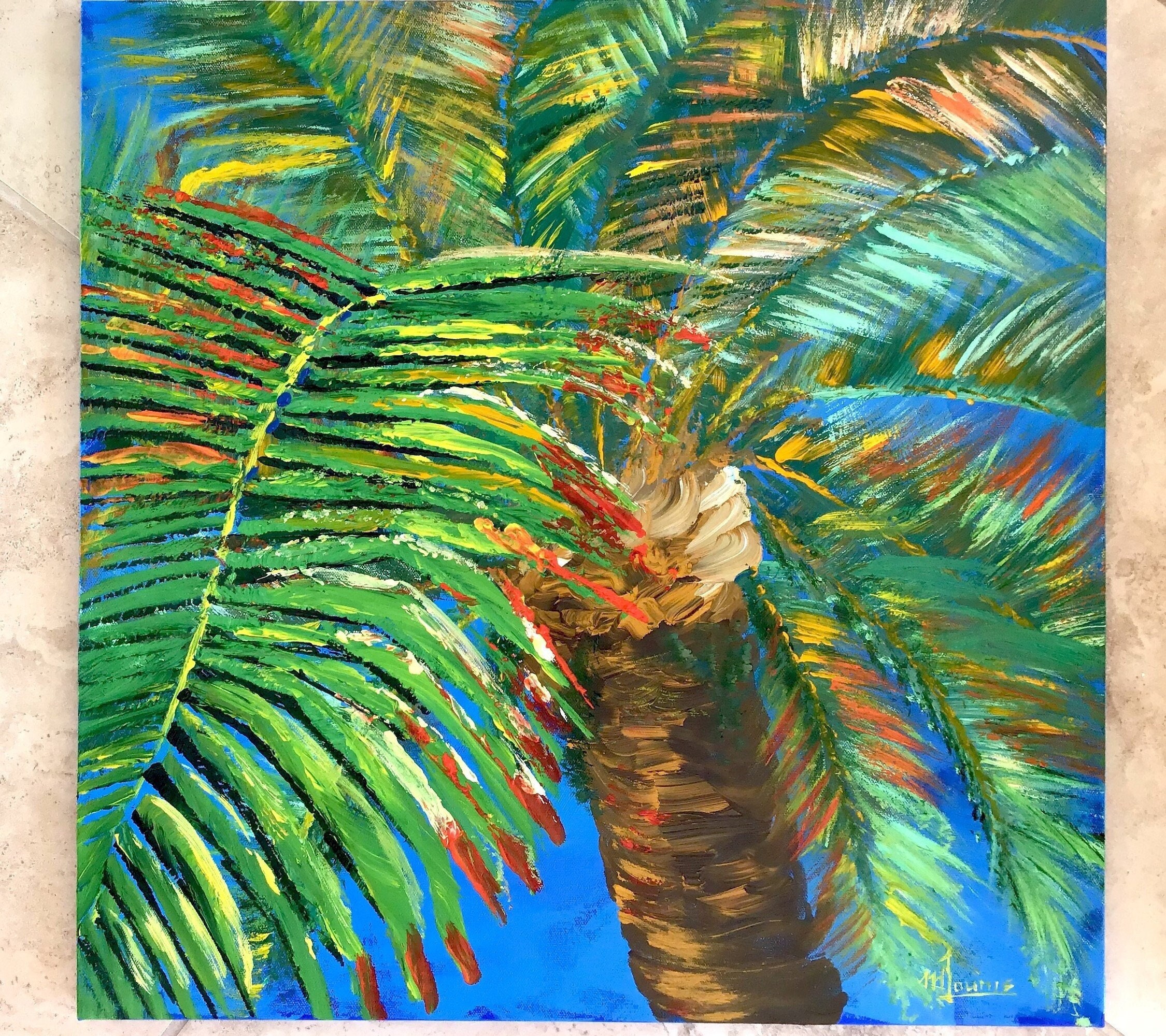 Abstract Palm Tree Paintings