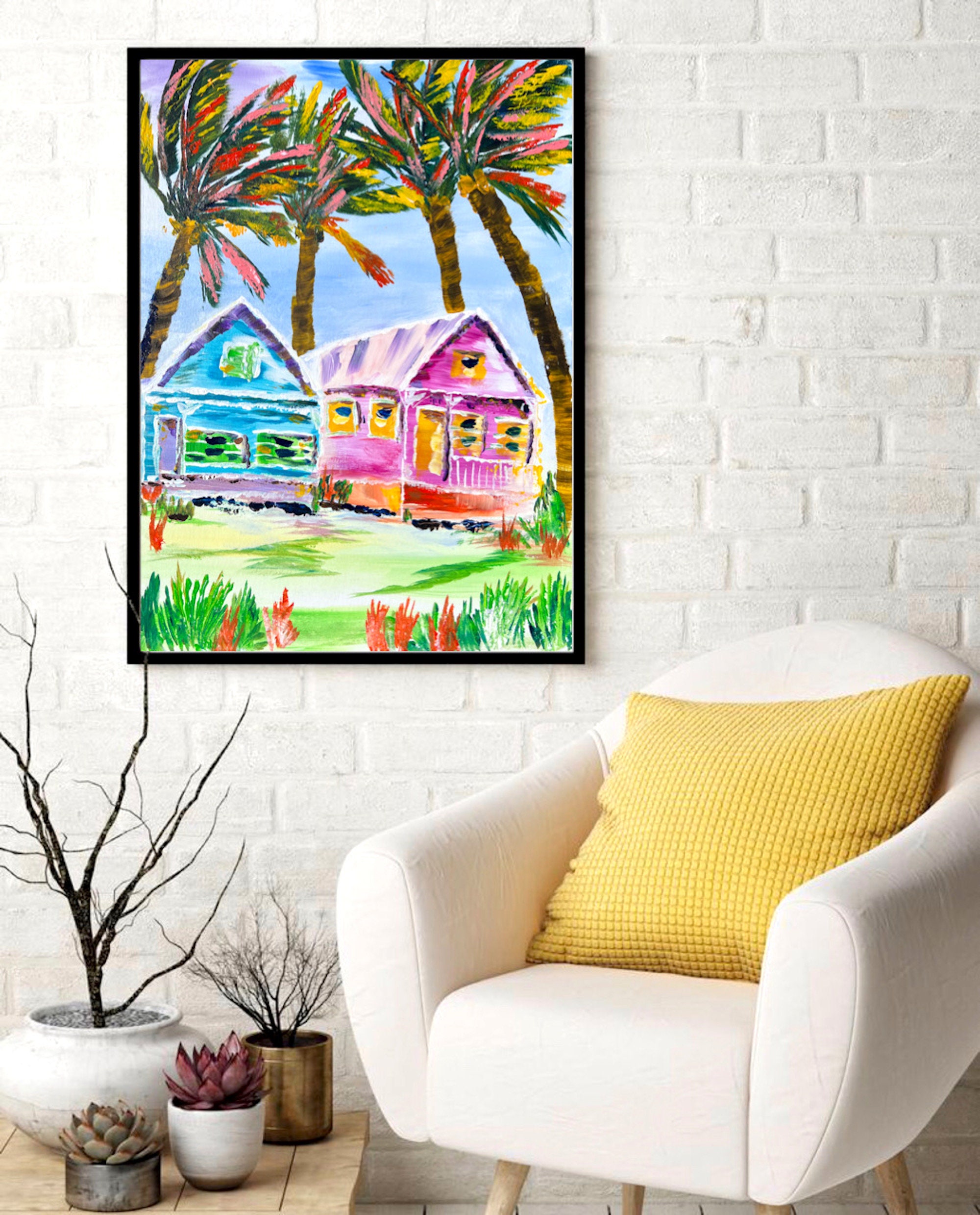 Key West Painting Florida Old Town Art Duval Street Tropical Art ...