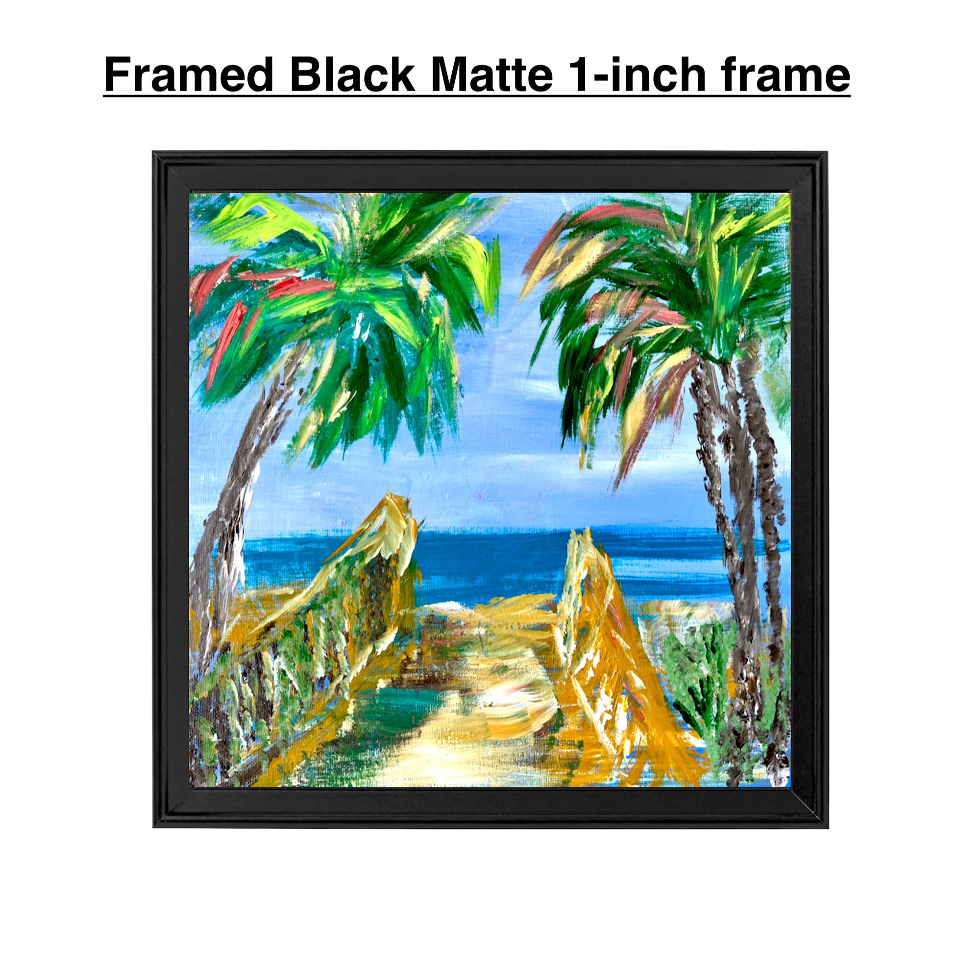Florida Beach Wall Art: Large Original Painting & Print on Canvas ...
