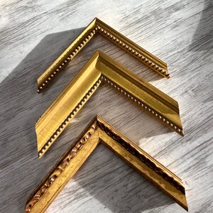 Custom Gold Picture Frames; Wood Custom-made Photo Art Frame, Gold ...