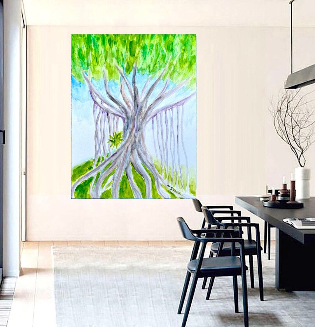 Banyan Tree Florida Art Banyan Tree Wall Art Large Tree Original ...