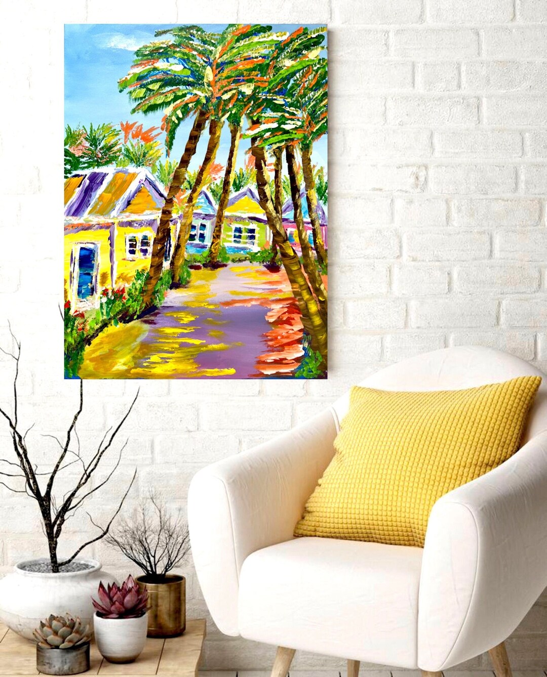 Key West Art Coastal Colorful Original Painting or Giclee Print Custom ...