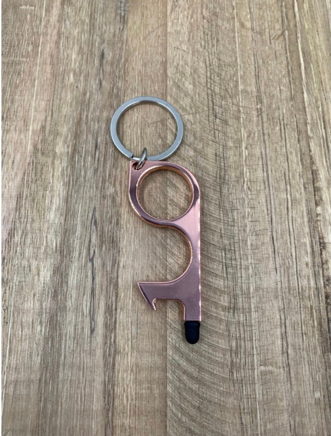 No Touch Key Chain/ Touchless Door Opener/ Bottle Opener Black/ Gold ...