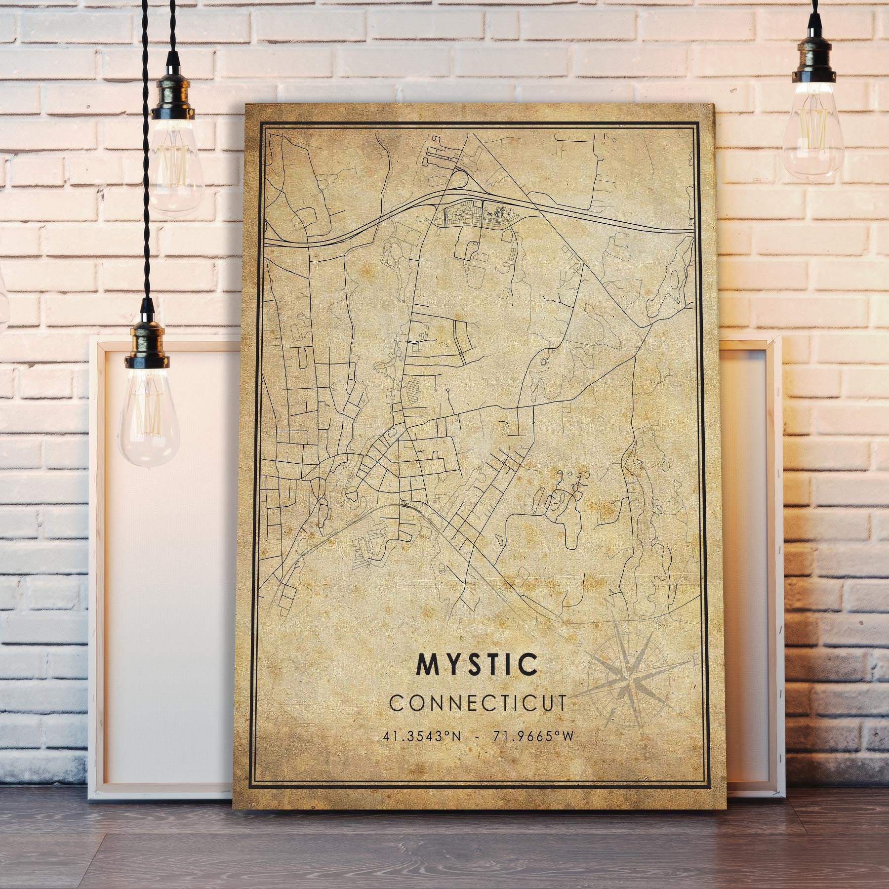 Mystic Map Print Mystic Map Connecticut Map Art Mystic - Etsy