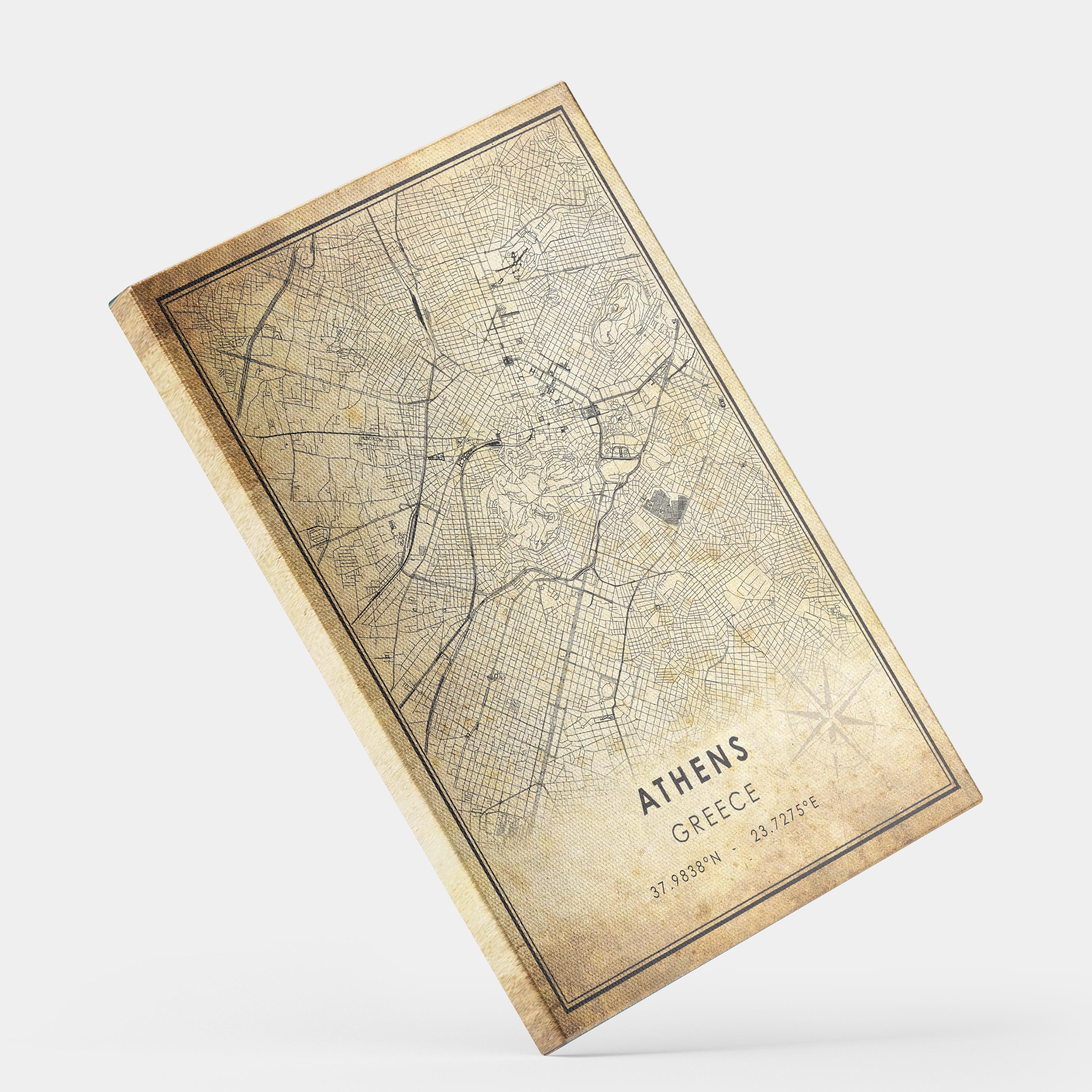 Athens Vintage Map Print | Athens Map | Greece Map Art | Athens City ...