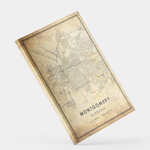 Montgomery Vintage Map Print | Montgomery Map | Alabama Map Art ...