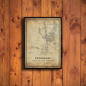 Chaguanas Map Print Chaguanas Map Trinidad and Tobago Map | Etsy