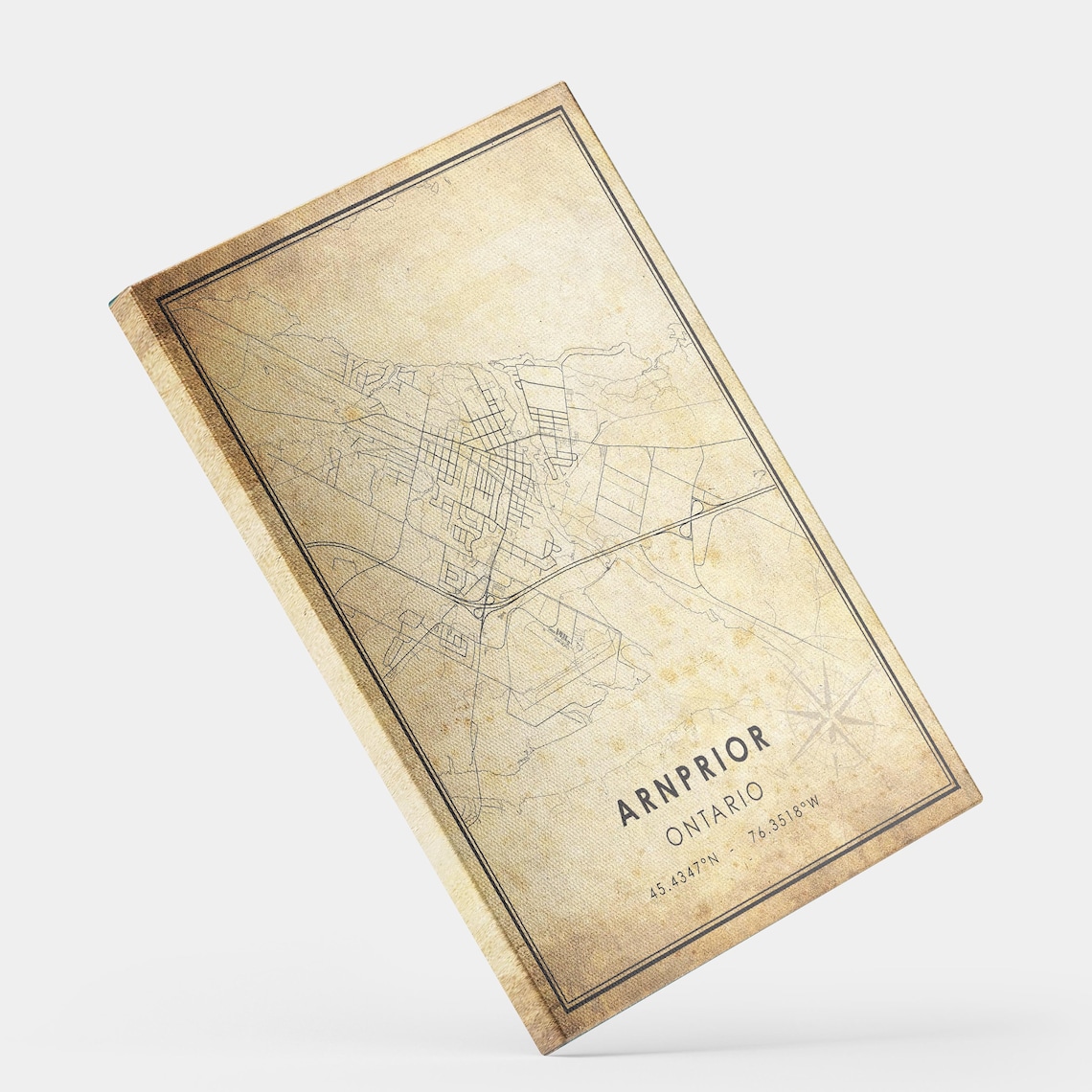 Arnprior Vintage Map Print | Arnprior Map | Arnprior Ontario City Road ...
