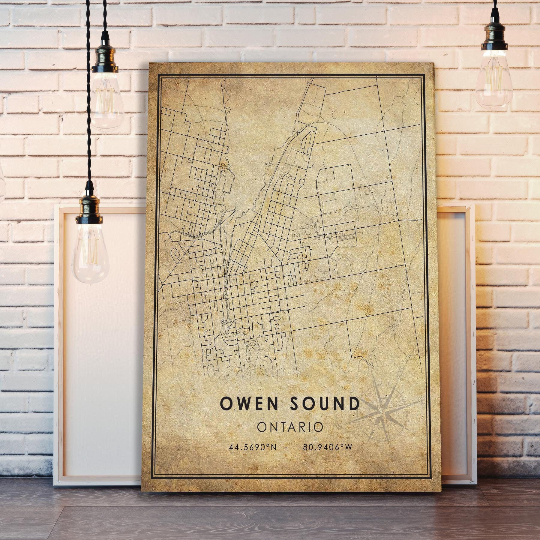 Owen Sound Map Print Owen Sound Map Ontario Map Art Owen - Etsy Italia