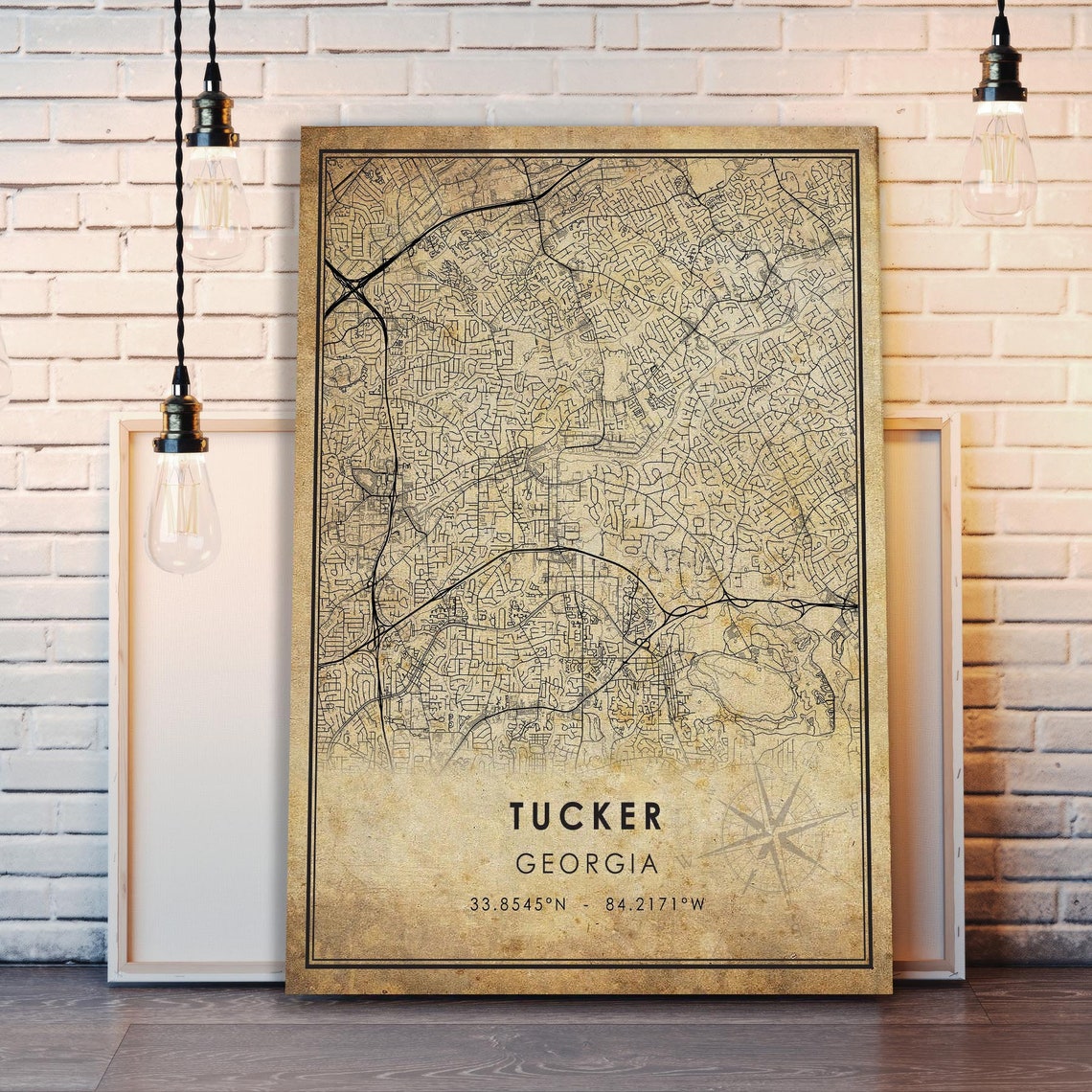 Tucker Map Print Tucker Map Georgia Map Art Tucker City - Etsy