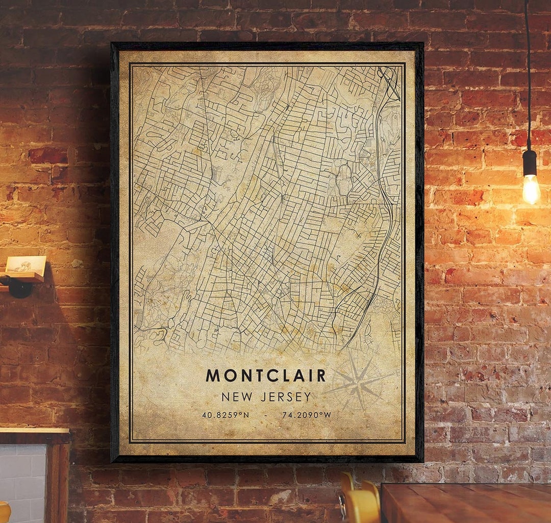 Montclair Map Print Montclair Map New Jersey Map Art Montclair City ...
