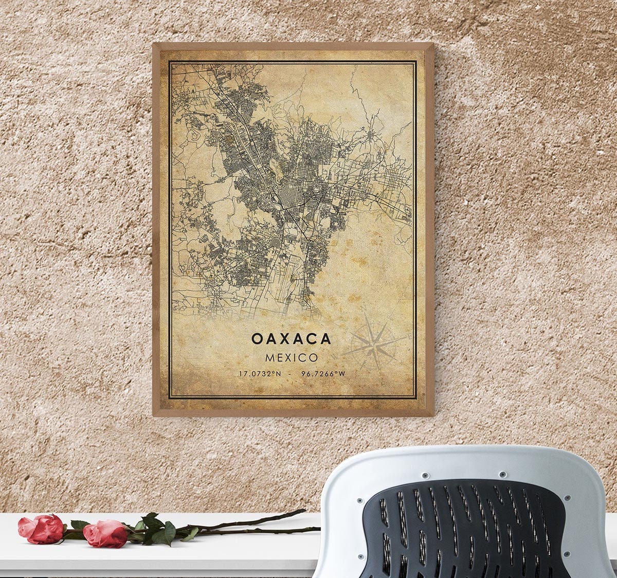 Oaxaca Map Print Oaxaca Map Mexico Map Art Oaxaca City - Etsy