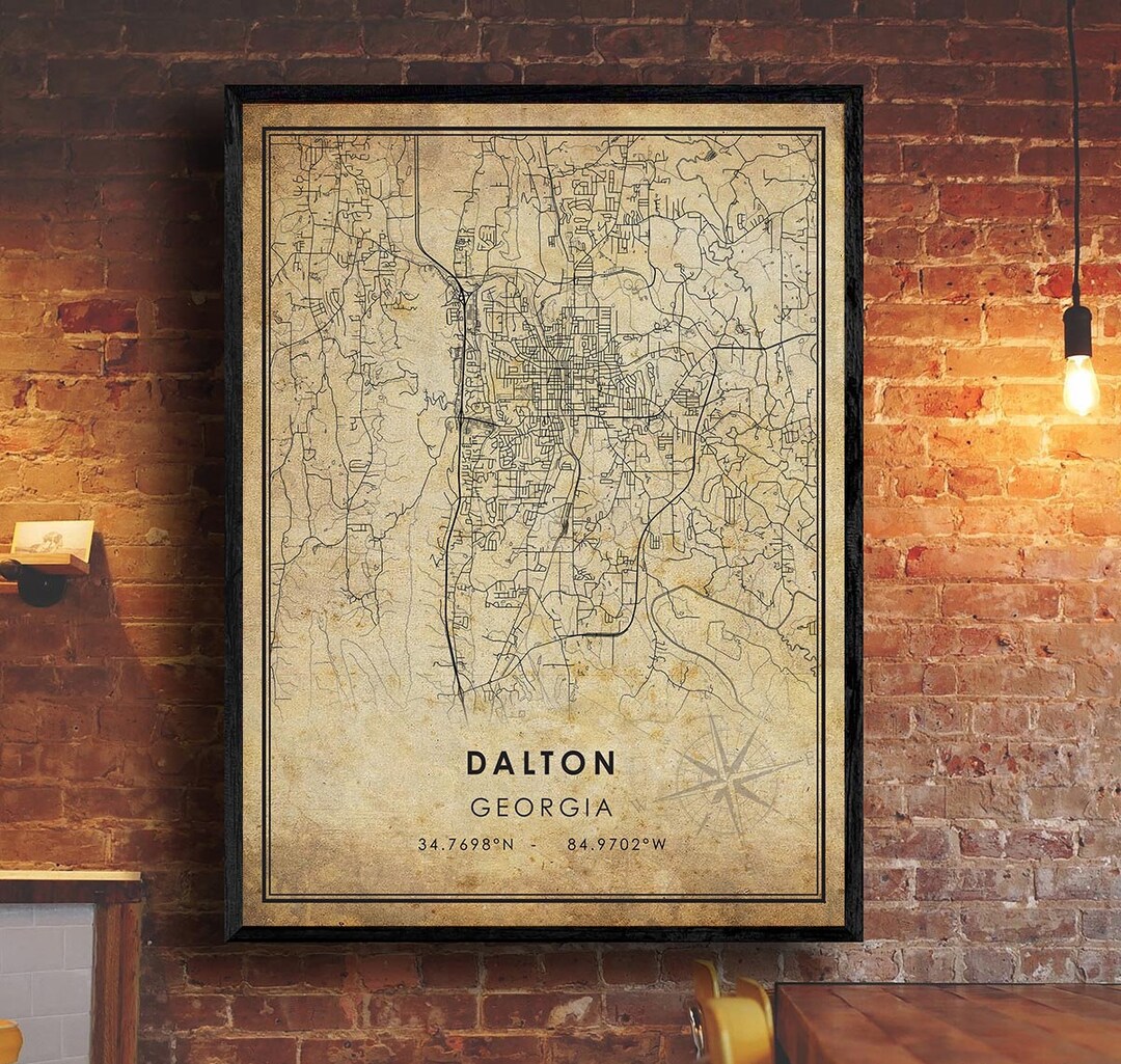 Dalton Map Print | Dalton Map | Georgia Map Art | Dalton City Road Map ...