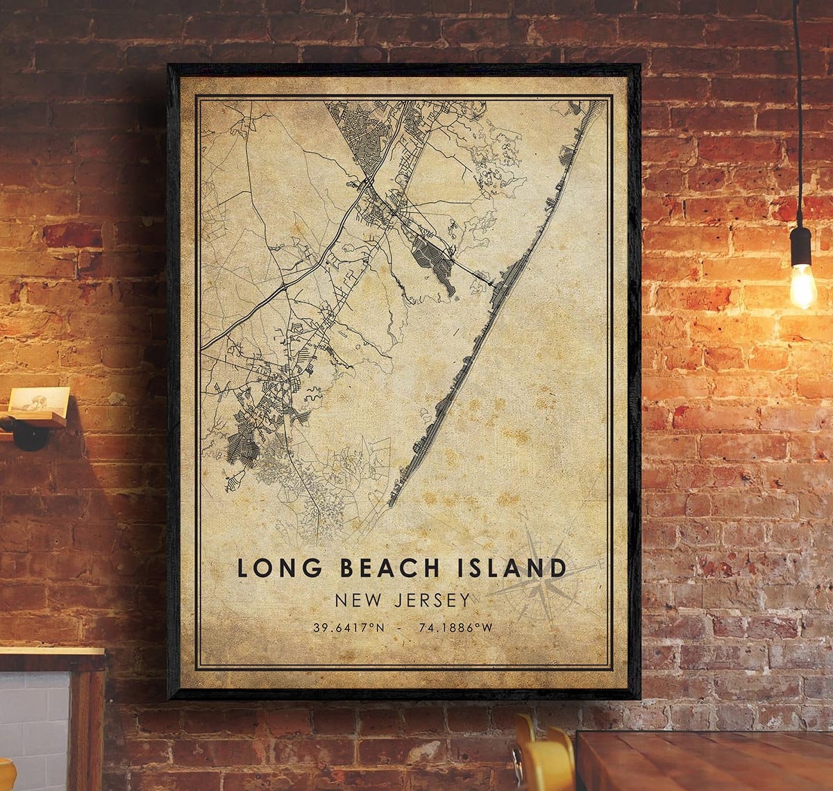 Long Beach Island Map Print Long Beach Island Map New - Etsy