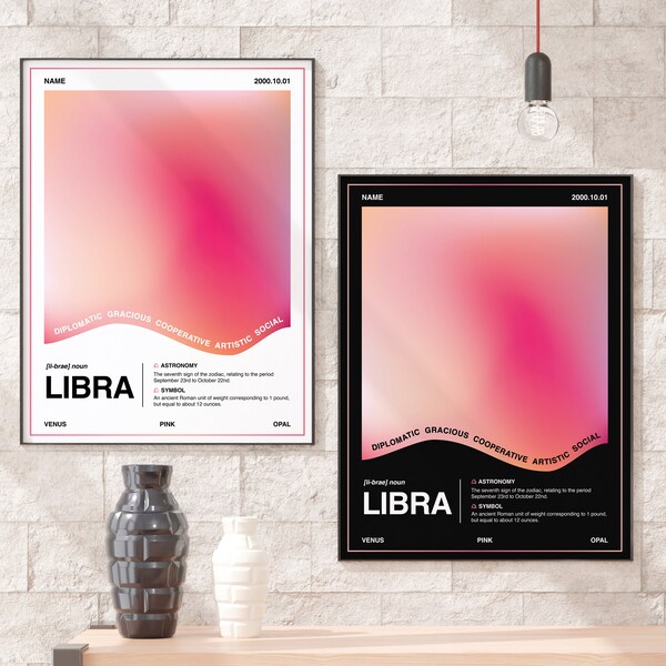 Libra Print - Etsy