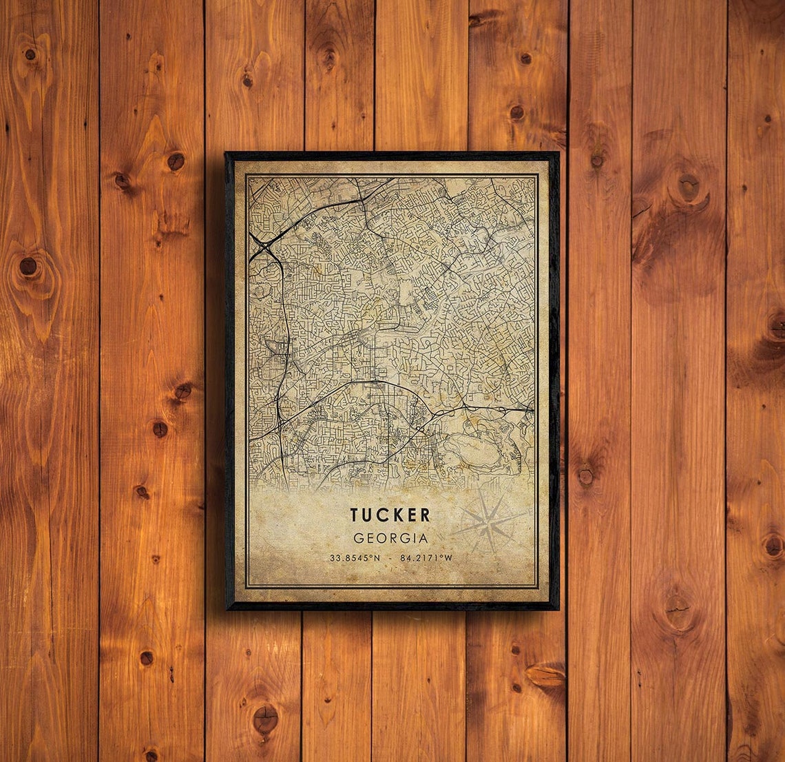 Tucker Map Print Tucker Map Georgia Map Art Tucker City | Etsy