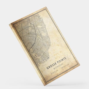 Grosse Pointe Map Print | Grosse Pointe Map | Michigan Map Art | Grosse ...