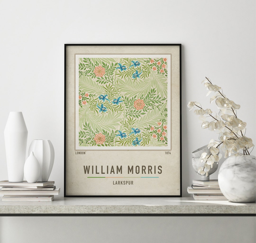 Larkspur - William Morris | William Morris Canvas Print | William ...