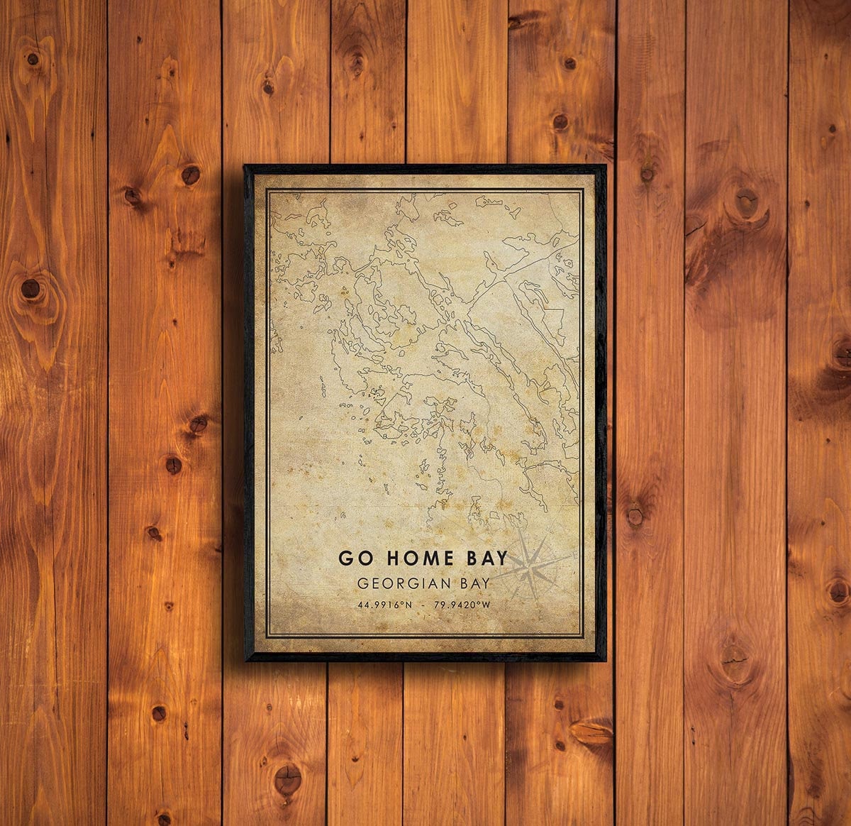 Go Home Bay Map Print Go Home Bay Map Georgian Bay Map Art | Etsy