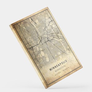 Minneapolis Vintage Map Print | Minneapolis Map | Minnesota Map Art ...