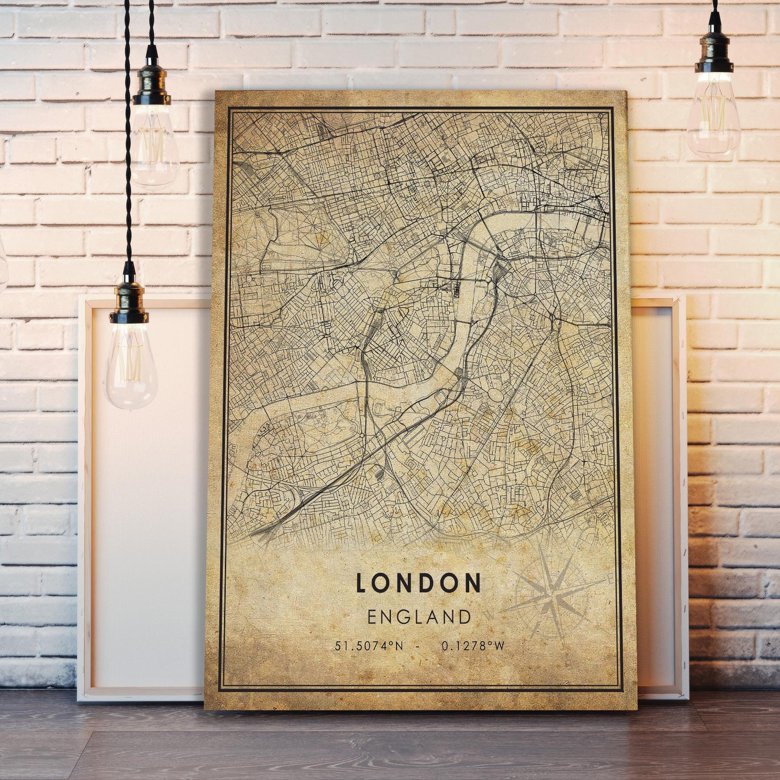 London Vintage Map Print London Map England Map Art - Etsy