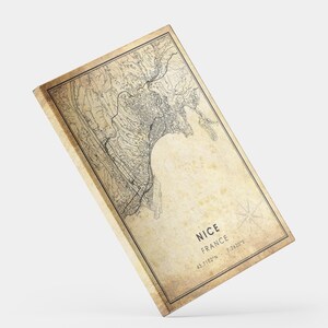 Nice Vintage Map Print | Nice France Map Art | Nice City Road Map ...