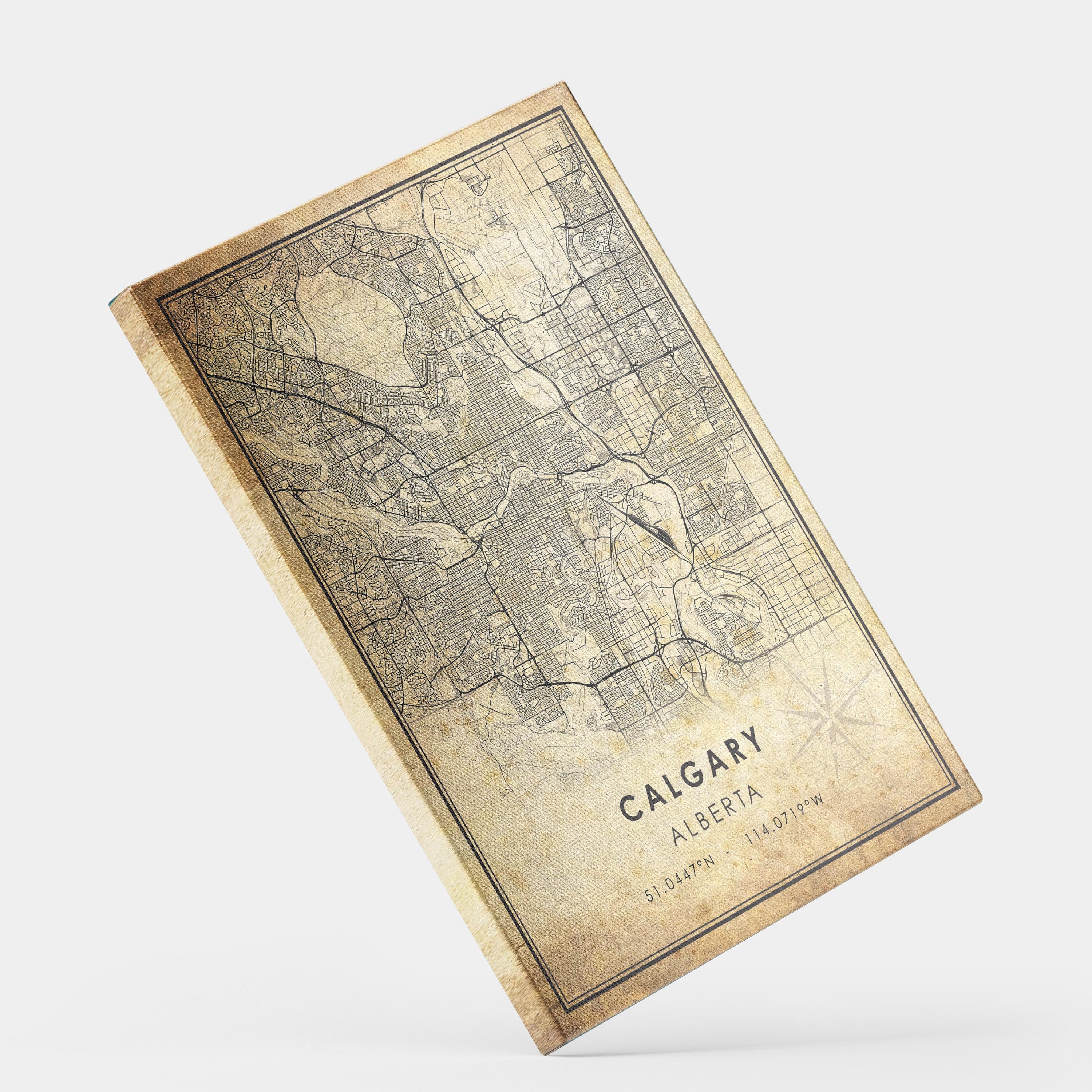 Calgary Vintage Map Print | Calgary Map | Canada Map Art | Calgary City ...