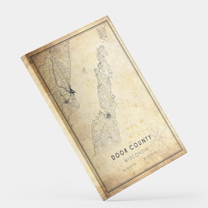 Door County Map Print | Door County Map | Wisconsin Map Art | Door ...