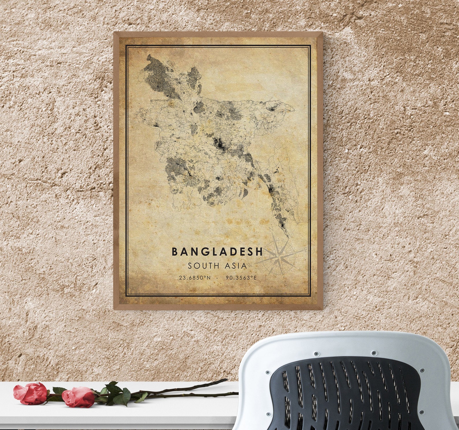 Bangladesh Vintage Map Print Bangladesh Map Bangladesh Map | Etsy