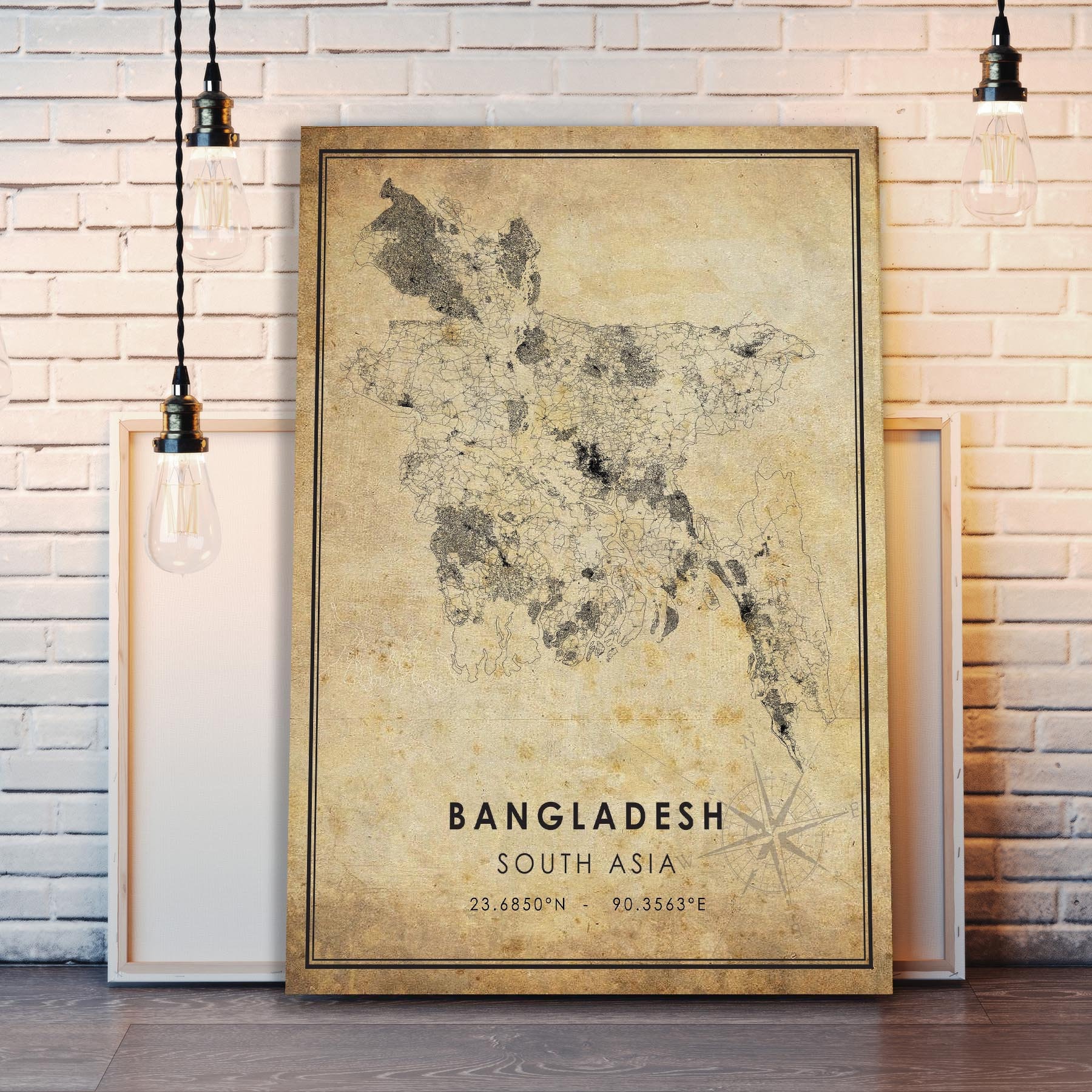 Bangladesh Vintage Map Print Bangladesh Map Bangladesh Map - Etsy