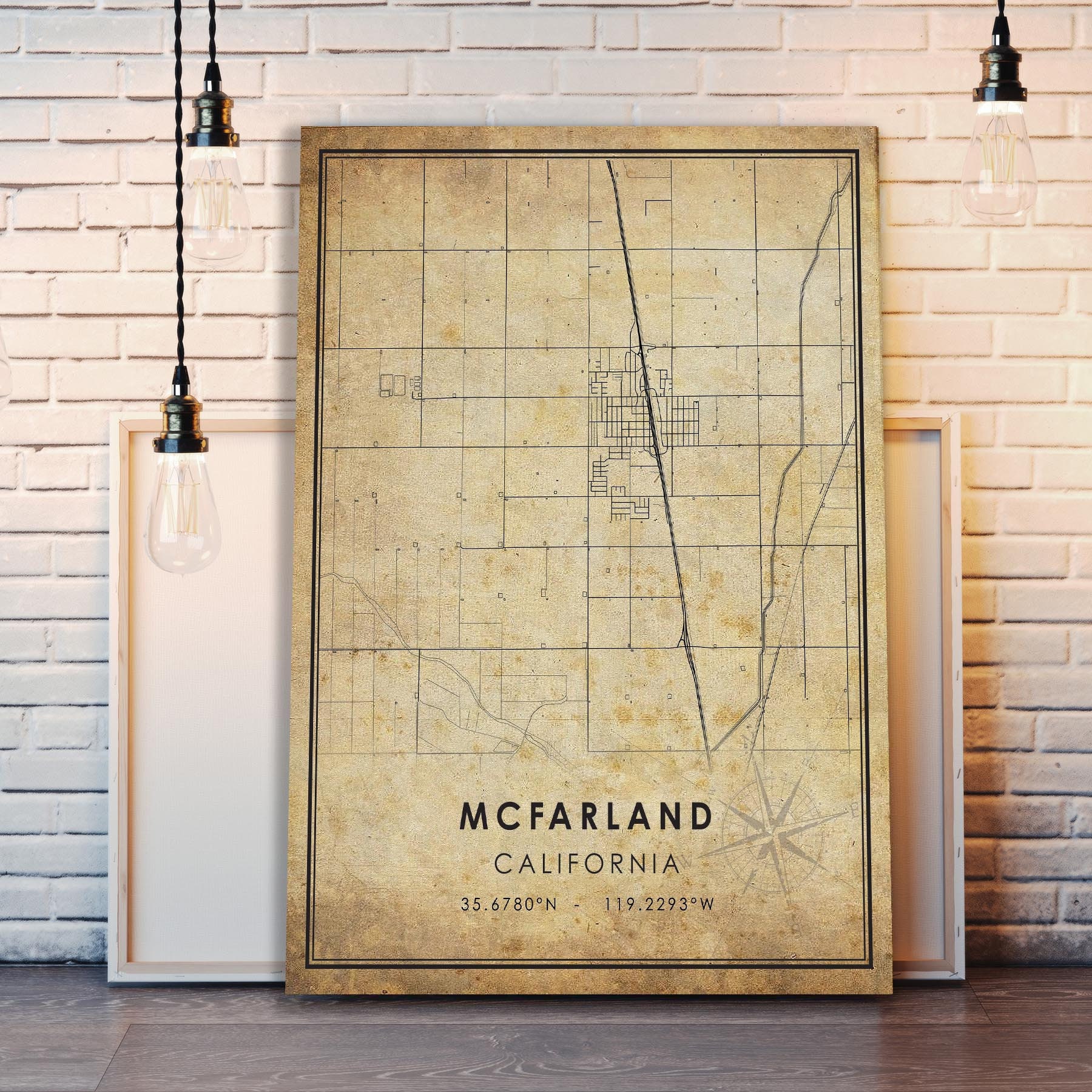 Mcfarland Map Print | Mcfarland Map | California Map Art | Mcfarland ...