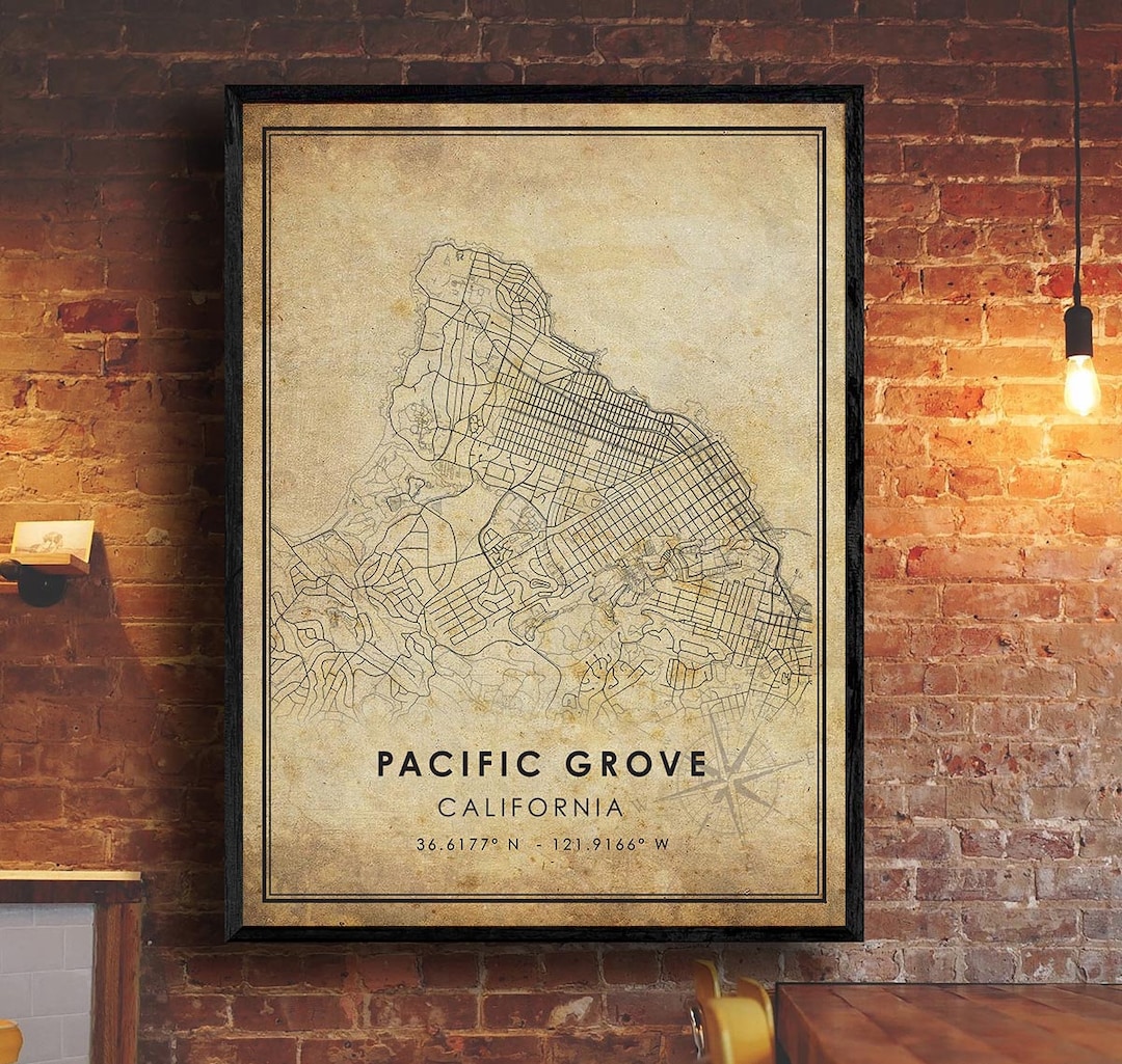Pacific Grove Map Print | Pacific Grove Map | California Map Art ...
