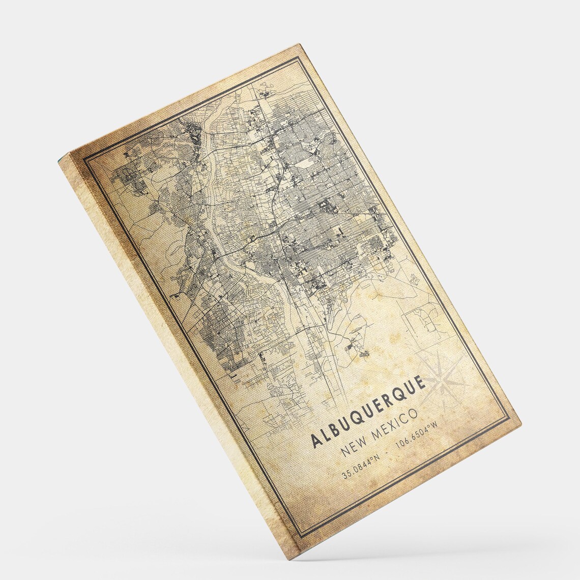 Albuquerque Vintage Map Print Albuquerque Map New Mexico - Etsy