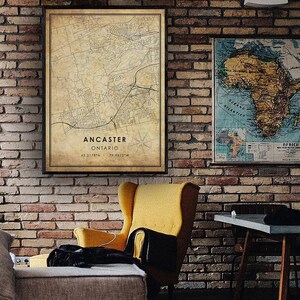 Ancaster Vintage Map Print Ancaster Map Ancaster Ontario - Etsy