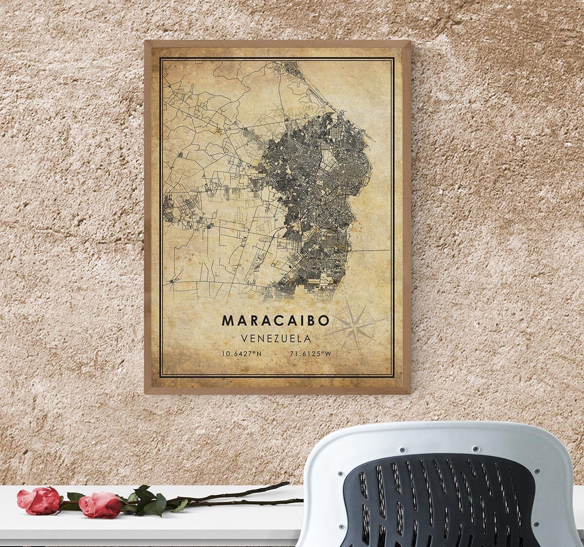 Maracaibo Map Print Maracaibo Map Venezuela Map Art | Etsy