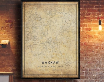 Waxhaw City Map - Etsy
