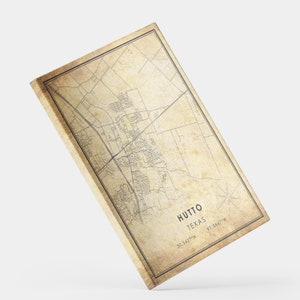 Hutto Map Print | Hutto Map | Texas Map Art | Hutto City Road Map ...