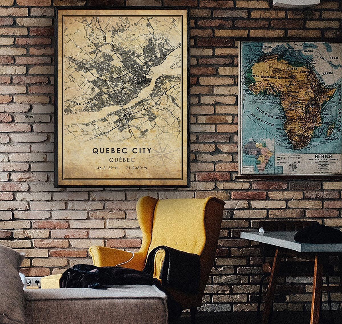 Quebec City Vintage Map Print Quebec City Map Canada Map - Etsy