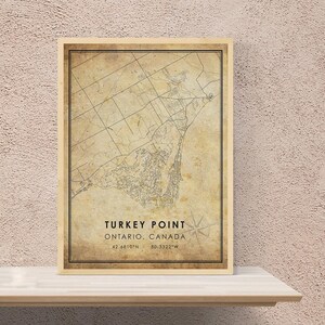 Turkey Point Map Print Turkey Point Map Ontario Map Art | Etsy
