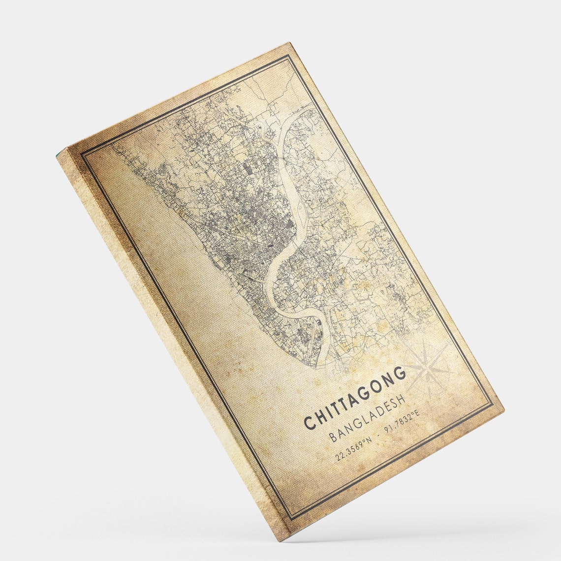 Chittagong Map Print | Chittagong Map | Bangladesh Map Art | Chittagong ...