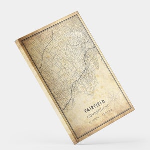 Fairfield Map Print | Fairfield Map | Connecticut Map Art | Fairfield ...